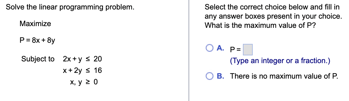 Solved Solve the linear programming | Chegg.com