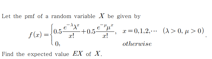 Solved Let the pmf of a random variable X be given by | Chegg.com