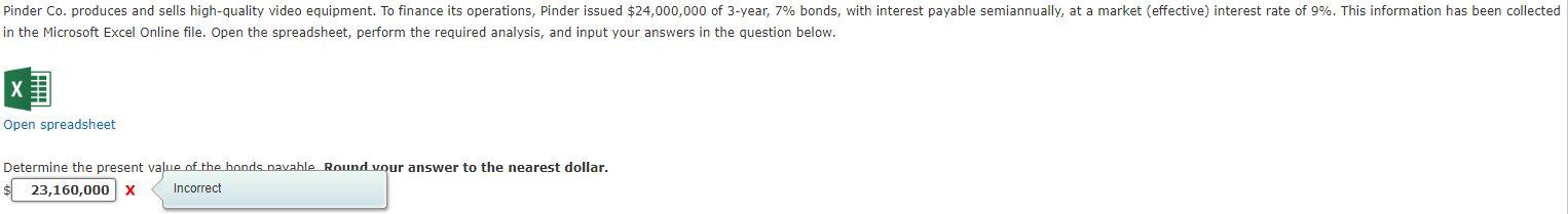 Solved in the Microsoft Excel Online file. Open the | Chegg.com