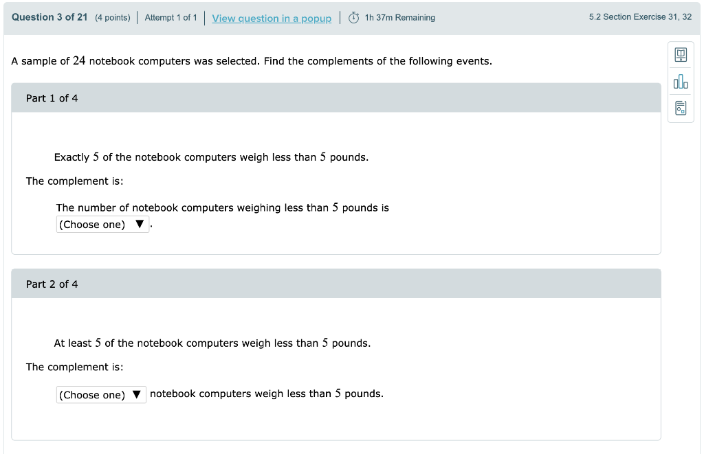 Solved Question 3 of 21 (4 points) | Attempt 1 of 1 View | Chegg.com
