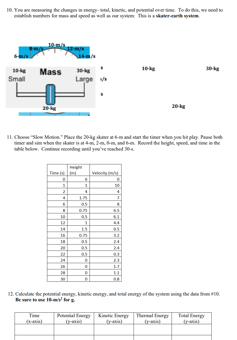Solved 10. You are measuring the changes in energy- total, | Chegg.com