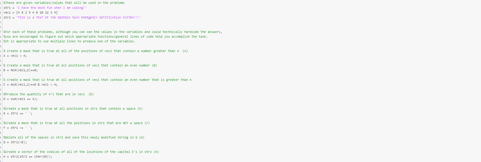 Solved Need help with H ! (matlab) and not functions like | Chegg.com