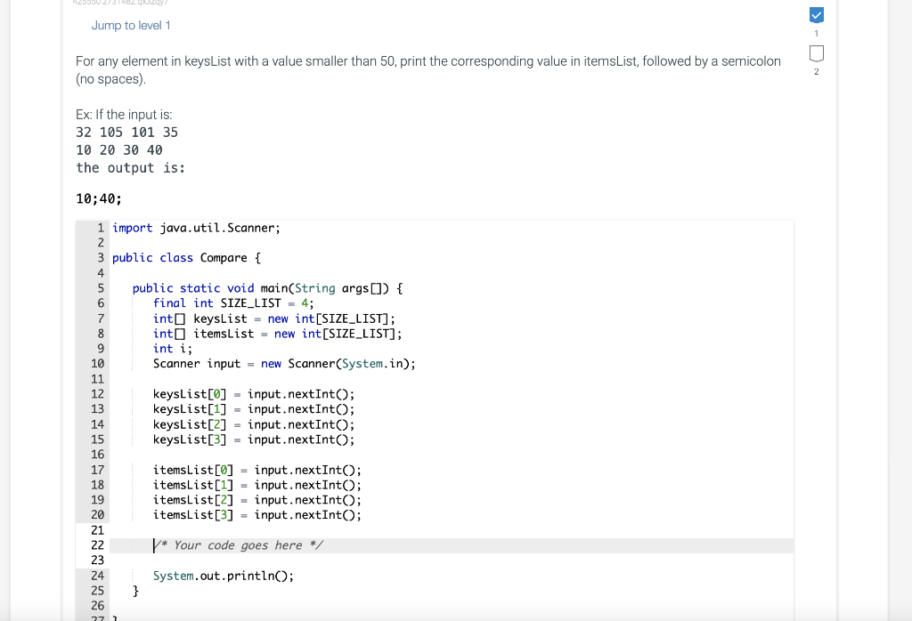 Solved Jump To Level 1 For Any Element In Keyslist With A 2397