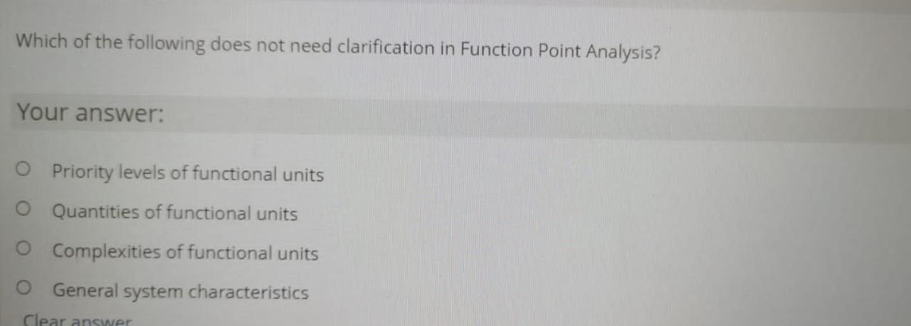 Solved Which of the following does not need clarification in | Chegg.com