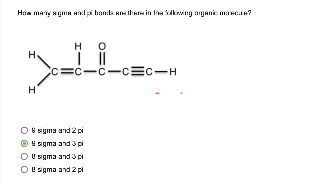 Solved How many sigma and pi bonds are there in the | Chegg.com