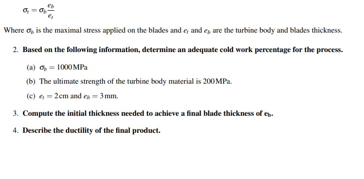Solved Strain Hardening The next step is to determine the | Chegg.com