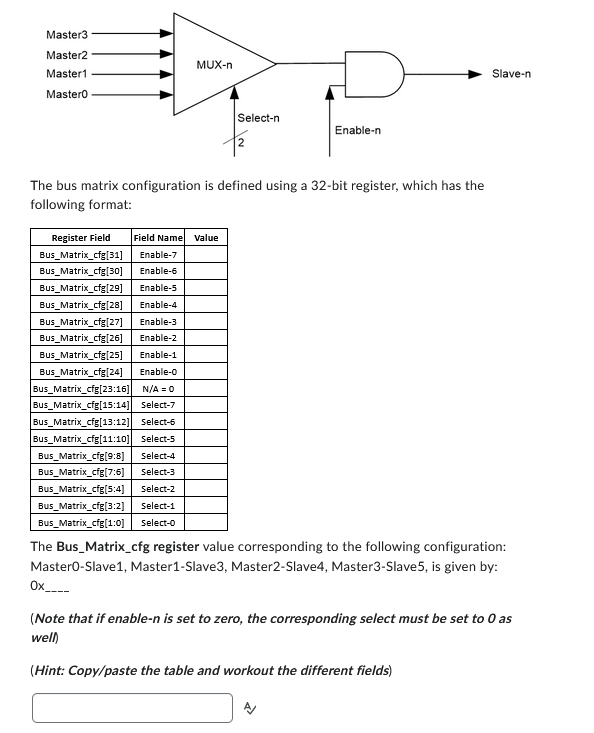 Solved A microcontroller has 4AHB bus masters connected to 8 | Chegg.com