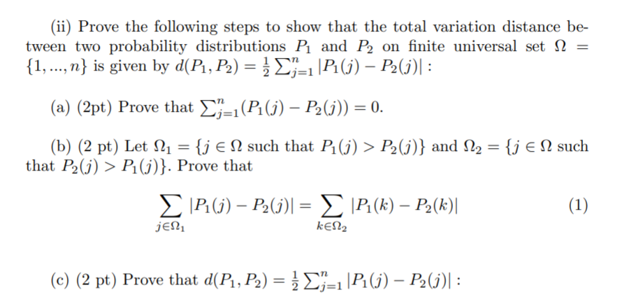 (ii) Prove the following steps to show that the total | Chegg.com