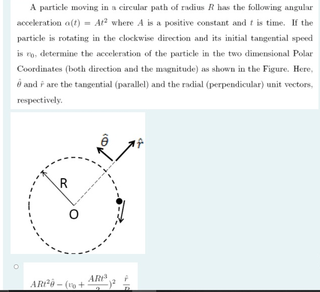 Solved A particle moving in a circular path of radius R has | Chegg.com