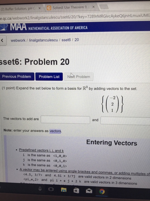 Solved Expand the set below to form a basis for R^3 by | Chegg.com
