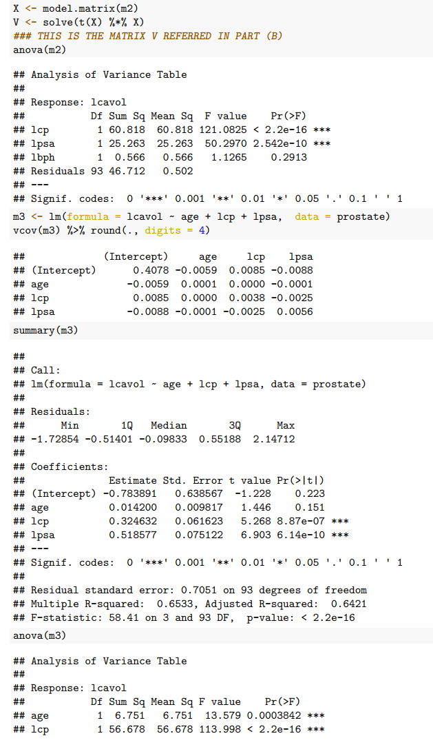 The dataset prostate comes from a study of 97 men | Chegg.com