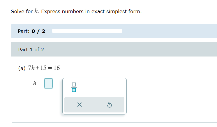 Solved Solve for h. Express numbers in exact simplest form. | Chegg.com