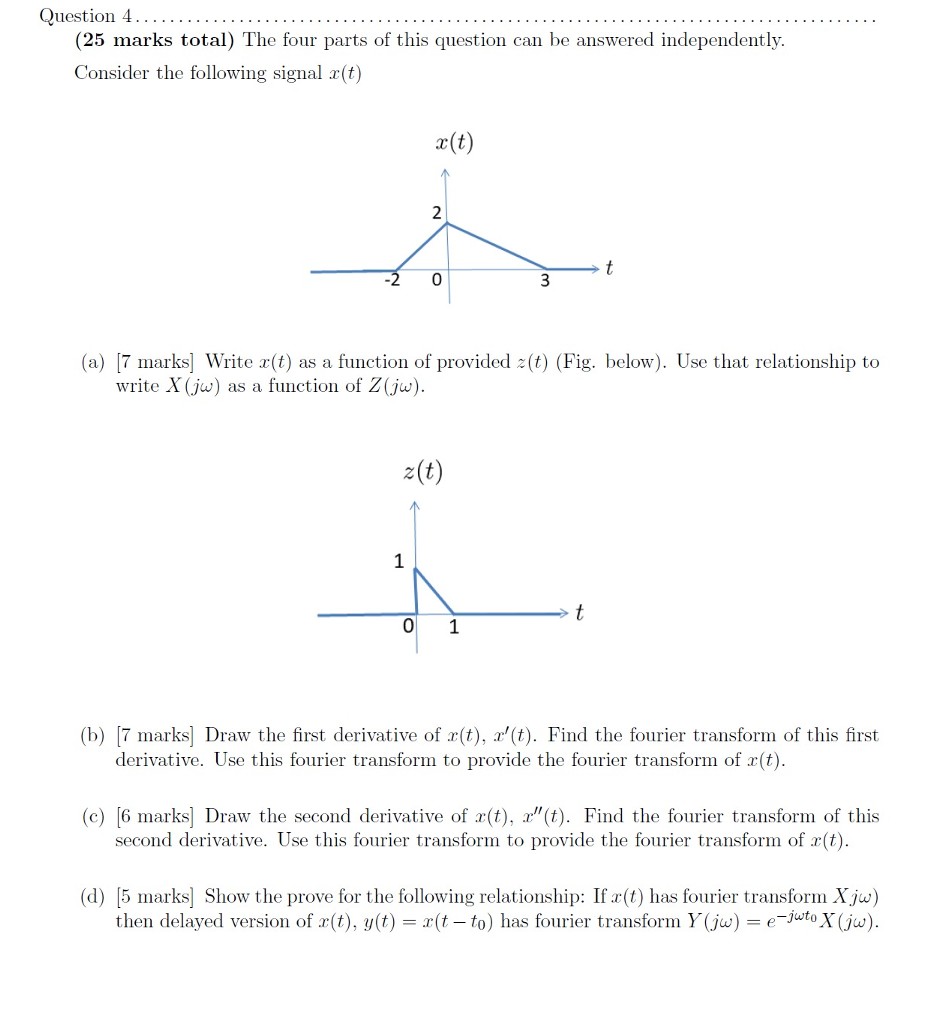 Question 4(25 marks total) The four parts of this | Chegg.com Question 4(25 marks total) The four parts of this | Chegg.com