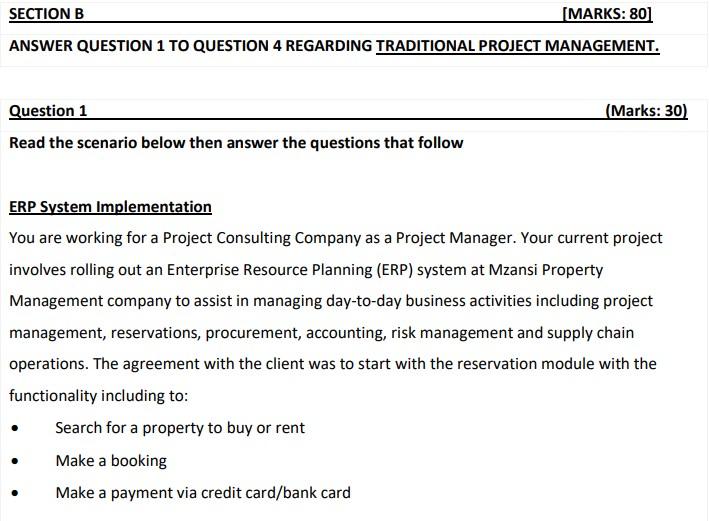 Solved ERP System Implementation You are working for a | Chegg.com
