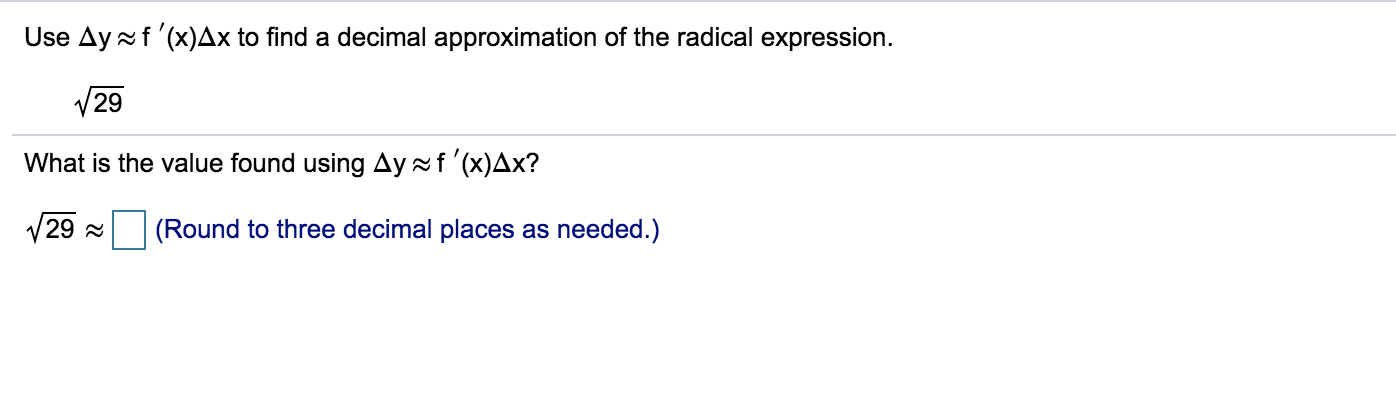 Solved Use Ayf(x)Ax to find a decimal approximation of the | Chegg.com