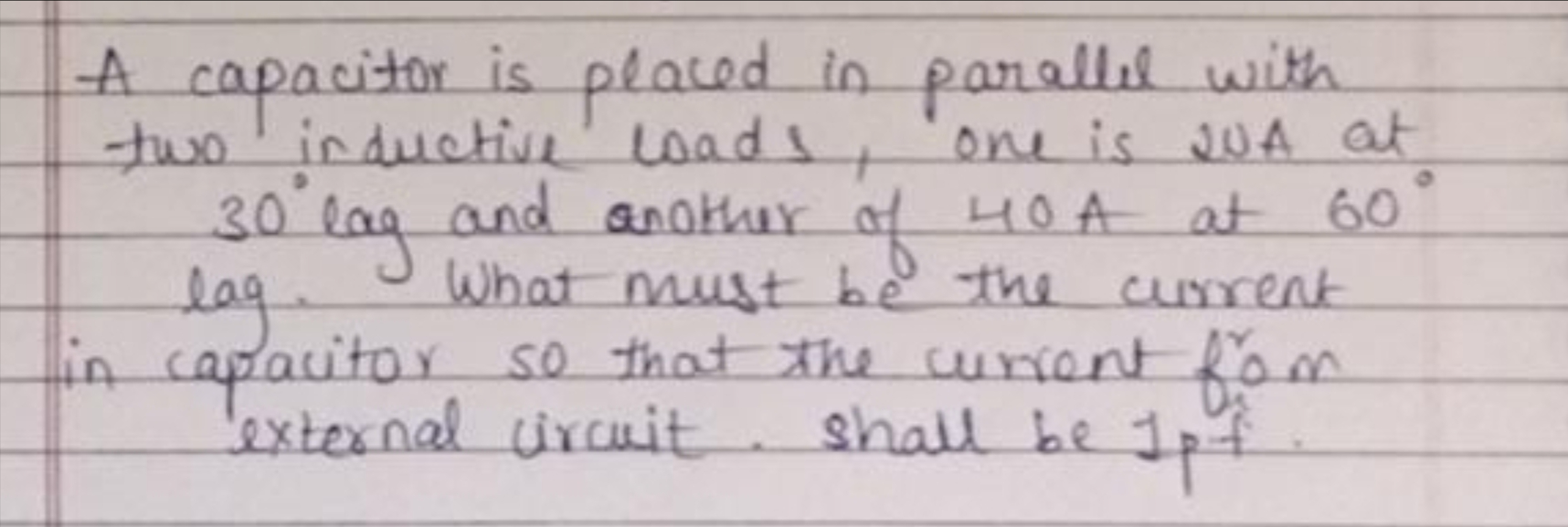 Solved A capacitor is placed in parallel withtwo inductive | Chegg.com