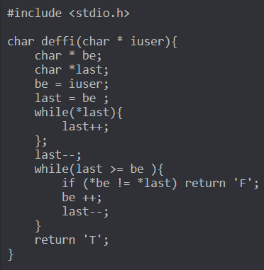 Solved #include char deffi(char * iuser){ char * be; char | Chegg.com