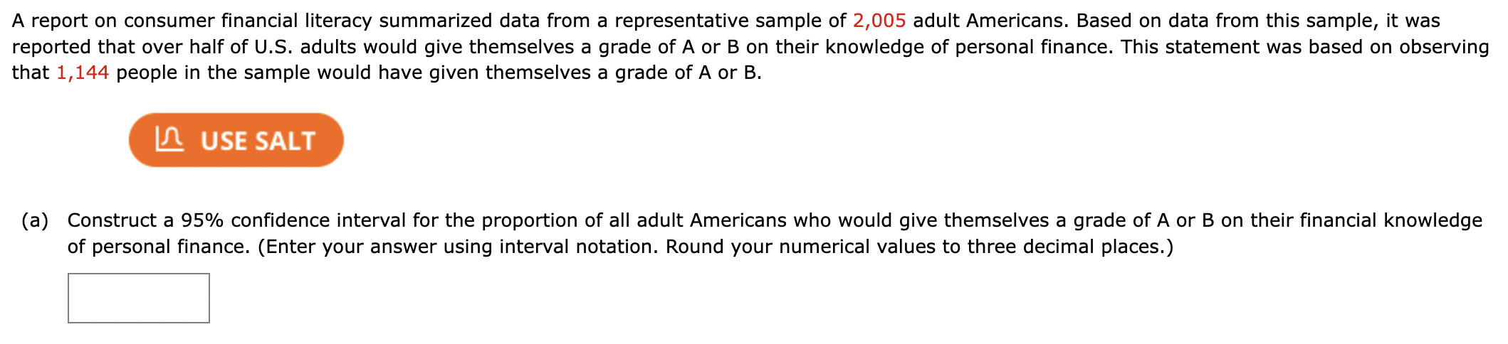 Solved A report on consumer financial literacy summarized | Chegg.com