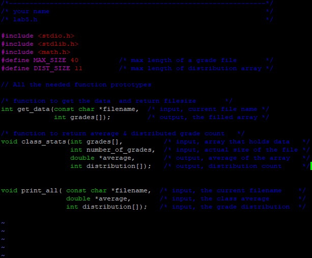 Solved CSC 60. Spring 2019. Lab 5. Arrays, Functions, make | Chegg.com