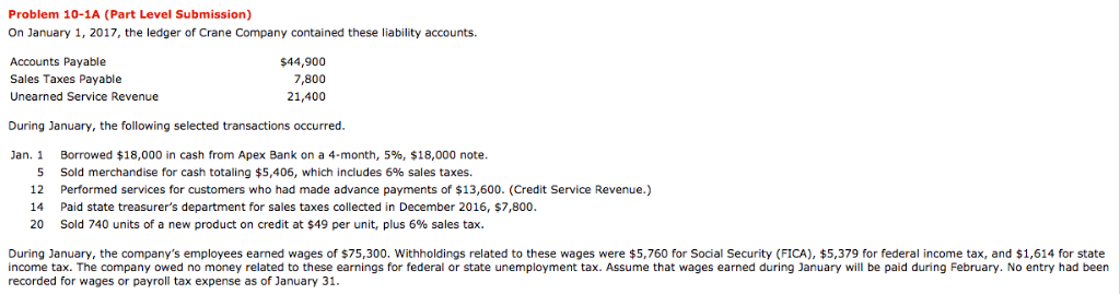 Solved Problem 10-1A (Part Level Submission) On January 1, | Chegg.com