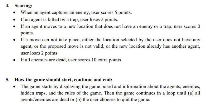 1. Rules of the game: This game uses a 2D-list (I | Chegg.com