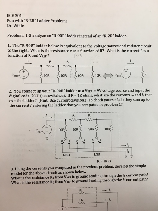 Solved ECE 301 Fun with "R-2R" Ladder Problems Dr. Wilde | Chegg.com