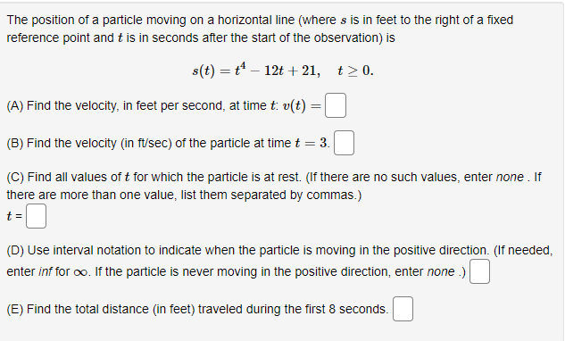 Solved The position of a particle moving on a horizontal | Chegg.com