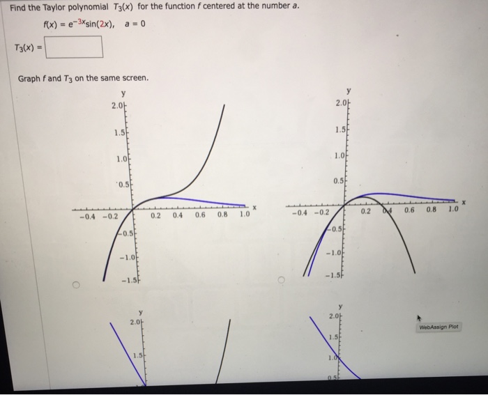 Solved Find the Taylor polynomial T_3(x) for the function f | Chegg.com