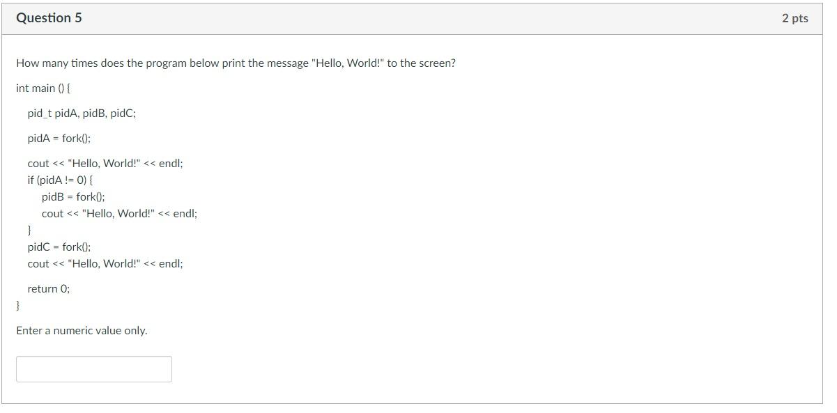 Solved Subject: Operating System Course: System & | Chegg.com