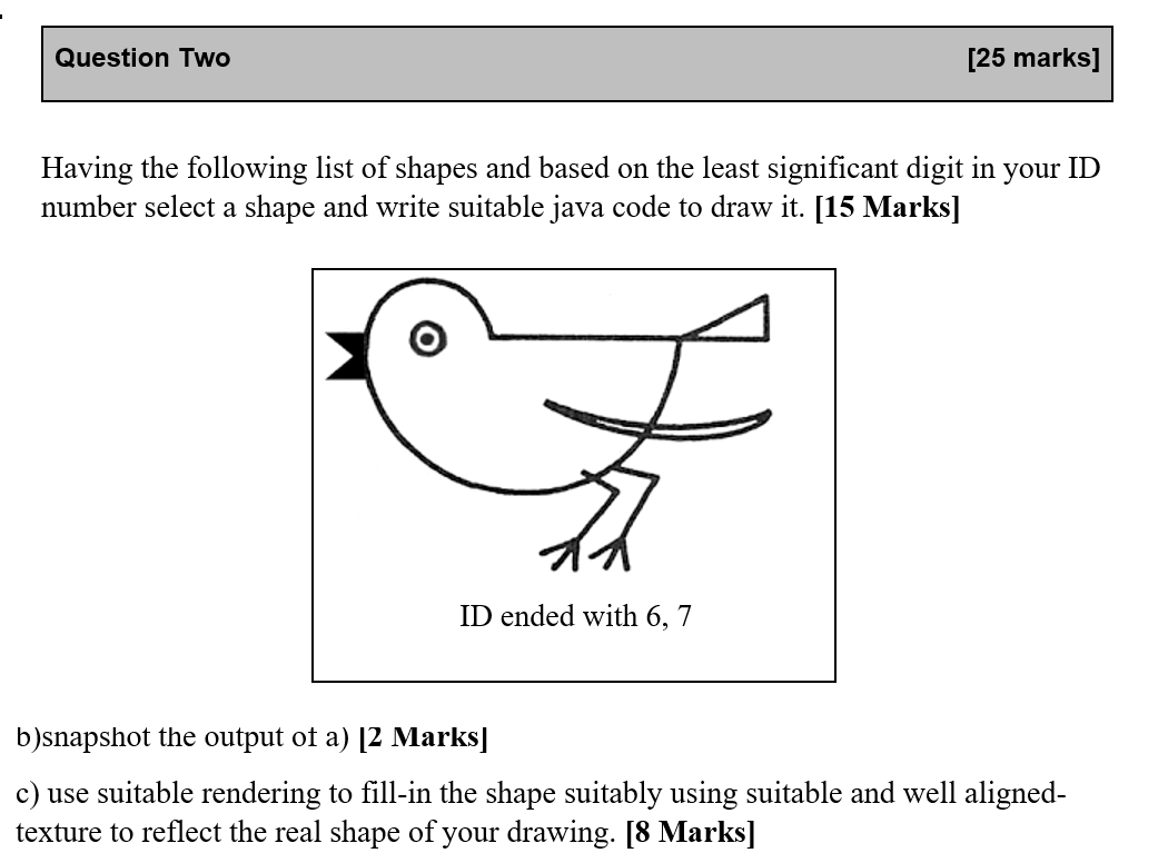 Solved Question Two [25 marks] Having the following list of | Chegg.com