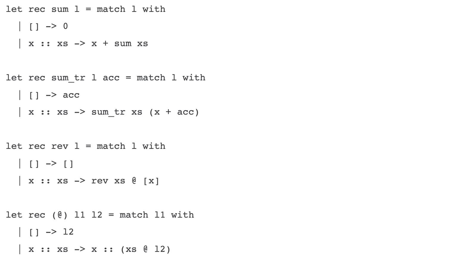 Solved Please help me with this Ocaml induction proof | Chegg.com