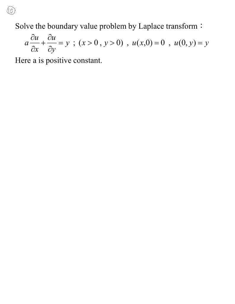 Solved Solve the boundary value problem by Laplace transform | Chegg.com
