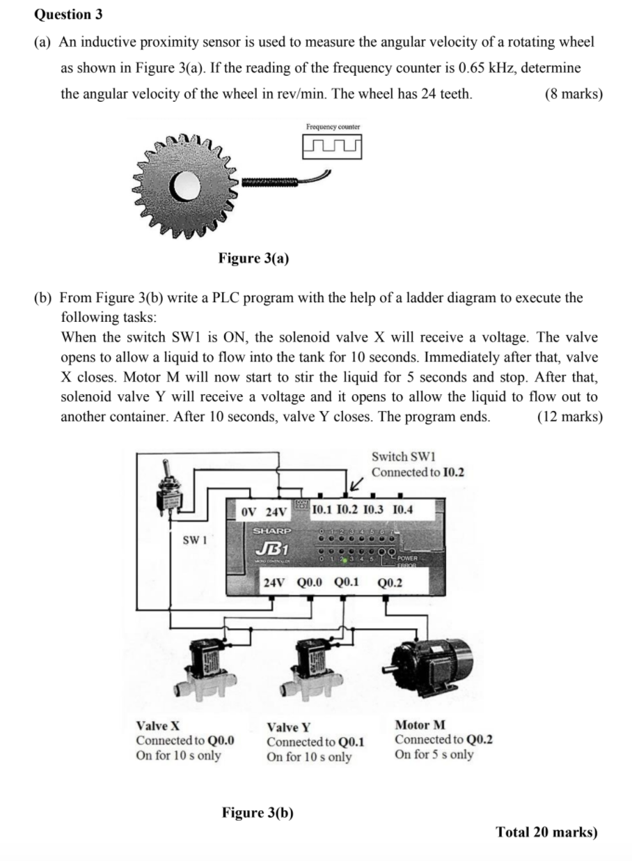 Solved Question 3 (a) An inductive proximity sensor is used | Chegg.com
