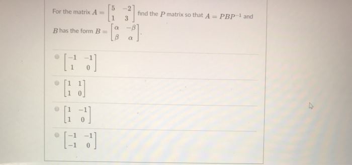 Solved 5 -2 For the matrix A = find the P matrix so that A = | Chegg.com