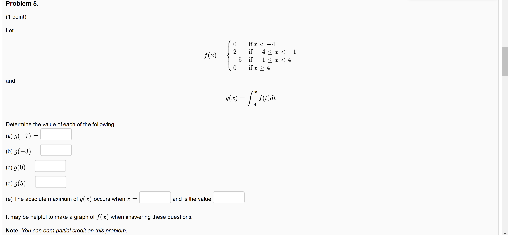 Solved Problem 5. 11 point) Lot f() - 0 if r