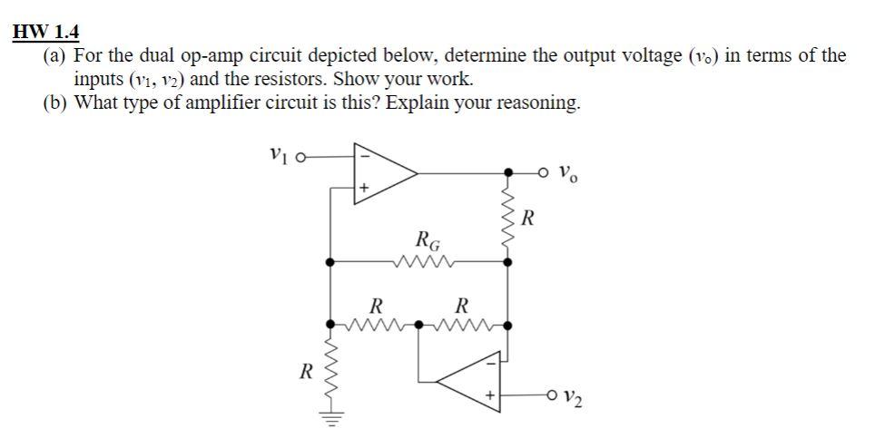 Solved (a) For the dual op-amp circuit depicted below, | Chegg.com
