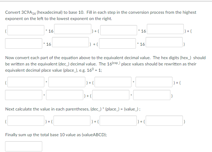 Solved Convert 42 (a base 10 number) to a base 2. Show each | Chegg.com