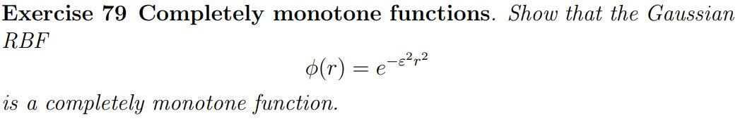 Solved Exercise 79 Completely Monotone Functions Show That