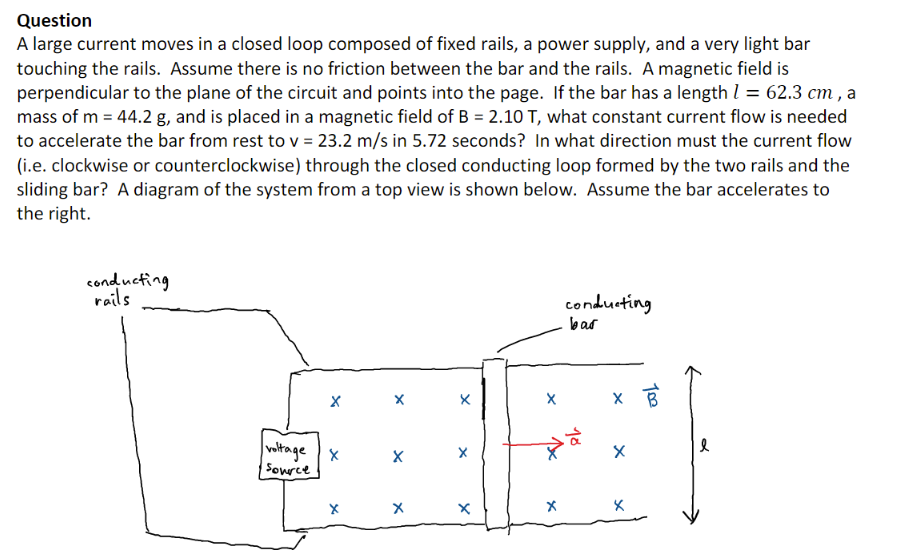 Solved Question A large current moves in a closed loop | Chegg.com