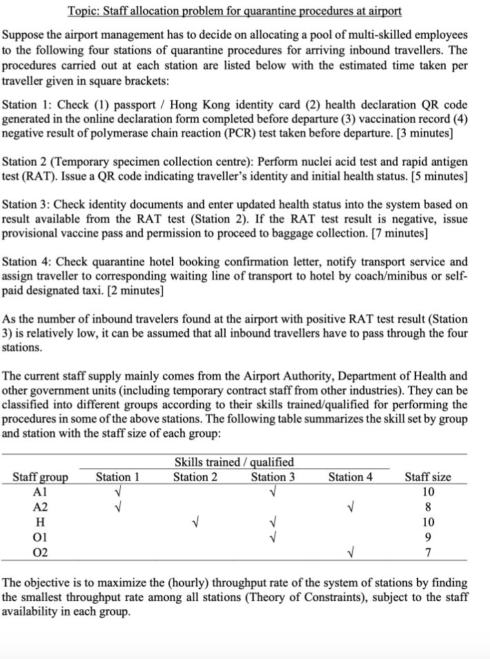 Suppose the airport management has to decide on | Chegg.com | Chegg.com