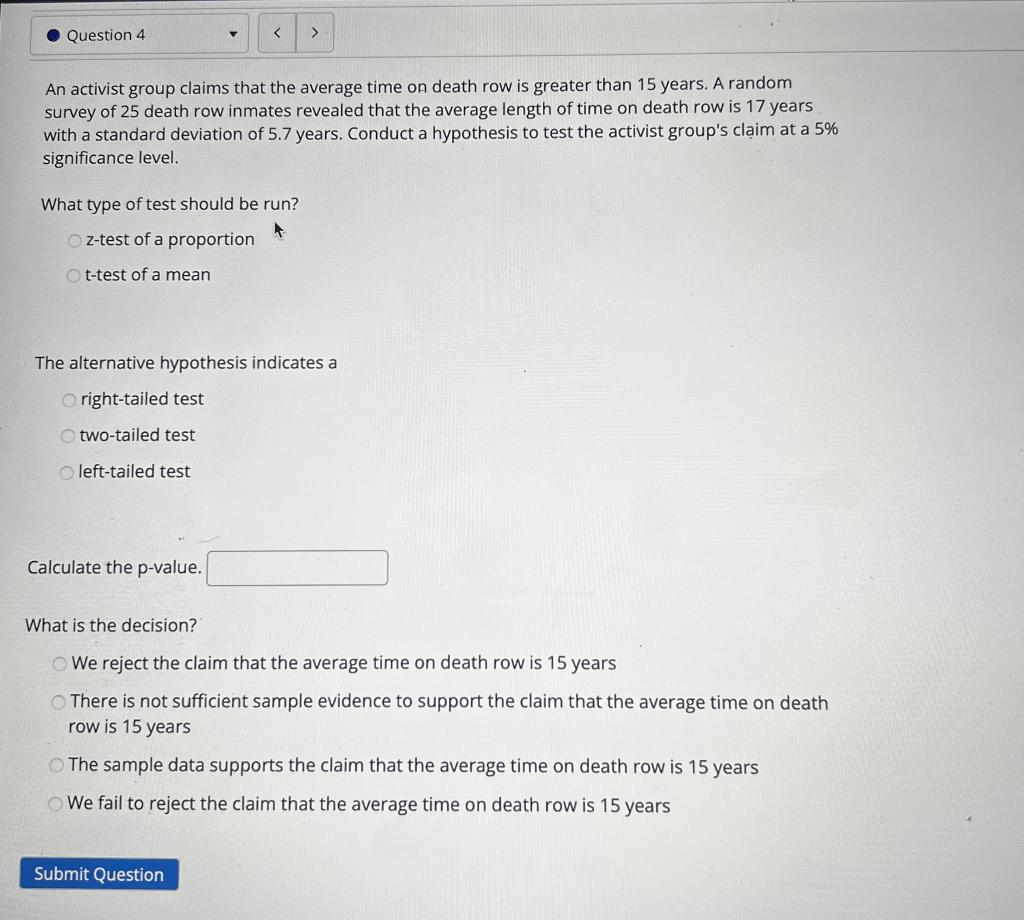 Solved An activist group claims that the average time on | Chegg.com