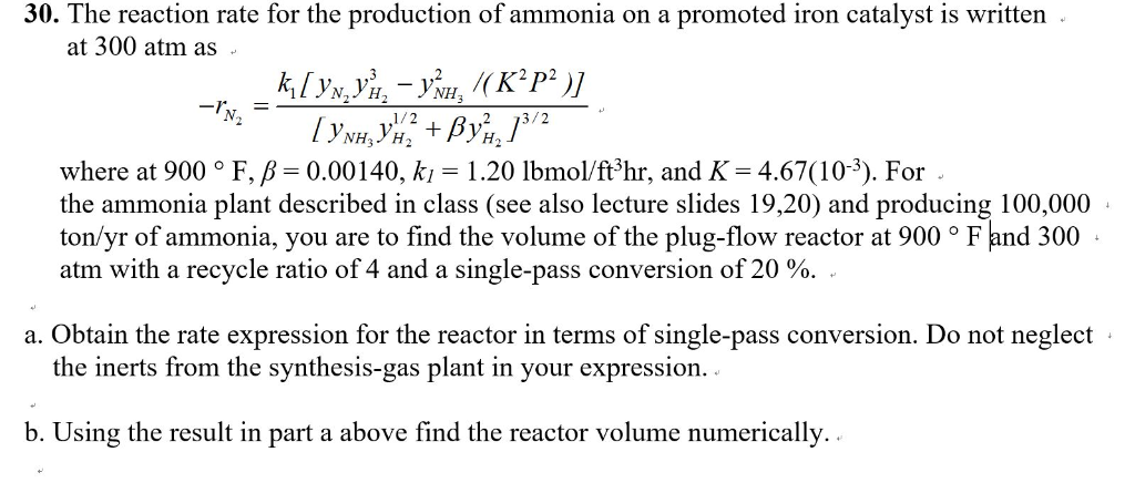 For part b, need to use MATLAB to find the reactor | Chegg.com