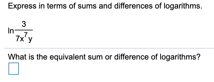 Solved Express in terms of sums and differences of | Chegg.com