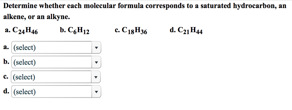 Solved Determine Whether Each Molecular Formula Corresponds