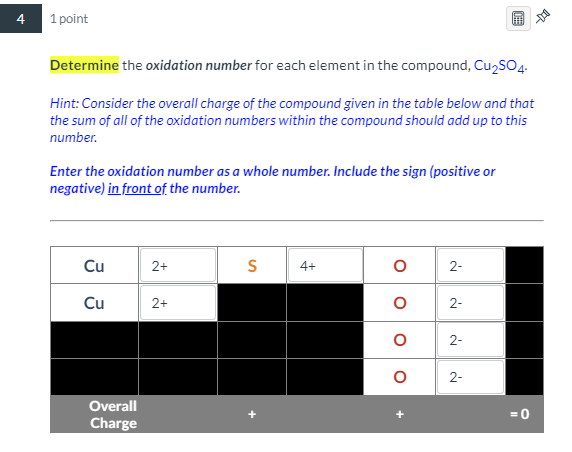 Solved 41 ﻿pointDetermine the oxidation number for each | Chegg.com