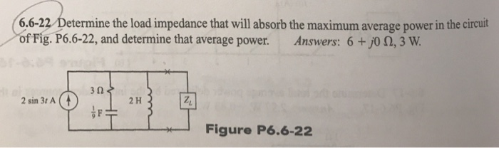 Solved Determine the load impedance that will absorb the | Chegg.com