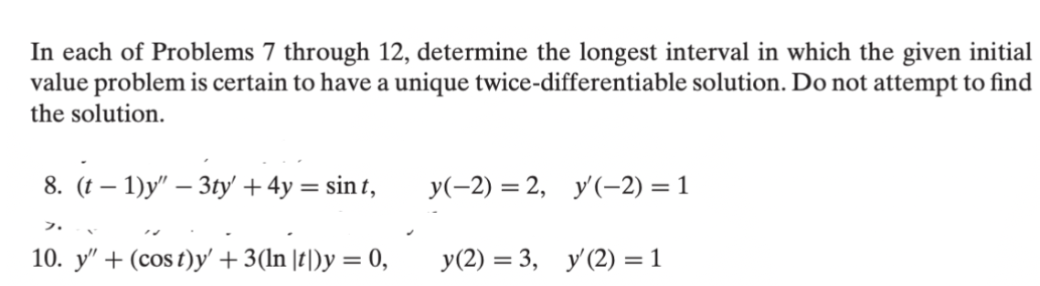 Solved In each of Problems 7 through 12 , determine the | Chegg.com