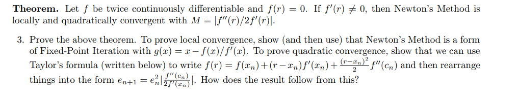 Solved Theorem. Let f be twice continuously differentiable | Chegg.com