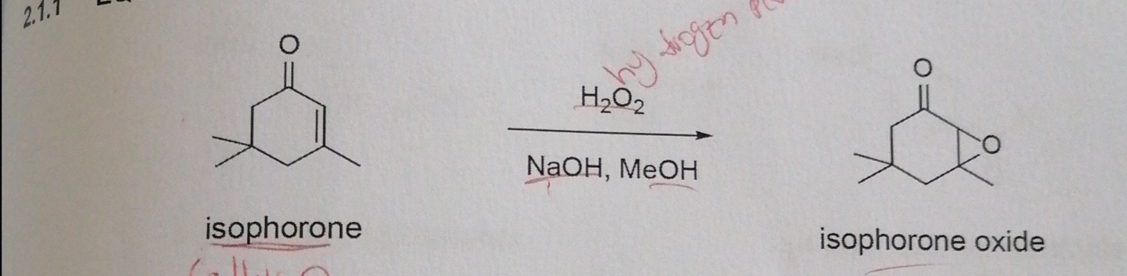 Solved NaOH,MeOH H2O2 isophorone isophorone oxideDCM PCC | Chegg.com