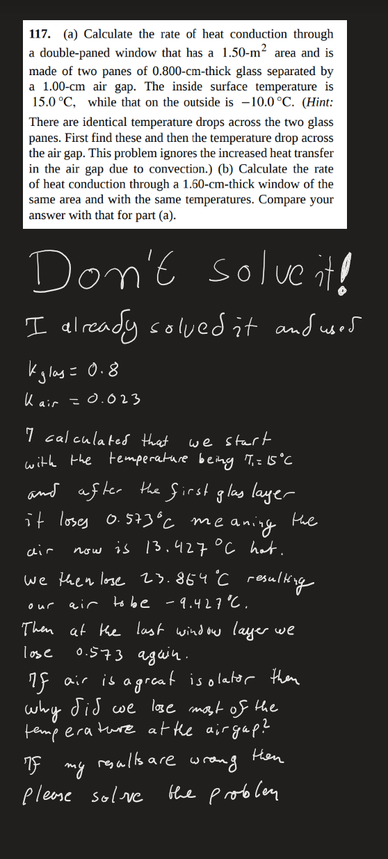 Solved same area and with the same temperatures. Compare | Chegg.com